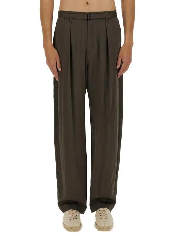 LEMAIRE Relaxed Pants With Belt - Multicolor