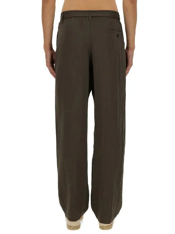 LEMAIRE Belted Relaxed Trousers - Multicolor