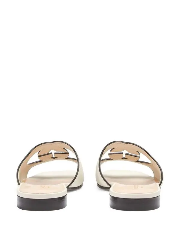 Gucci Cut Leather Flat Sandals - Multicolor