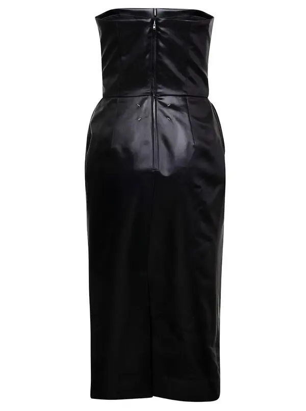 MAISON MARGIELA Sleeveless Bustier Midi Dress