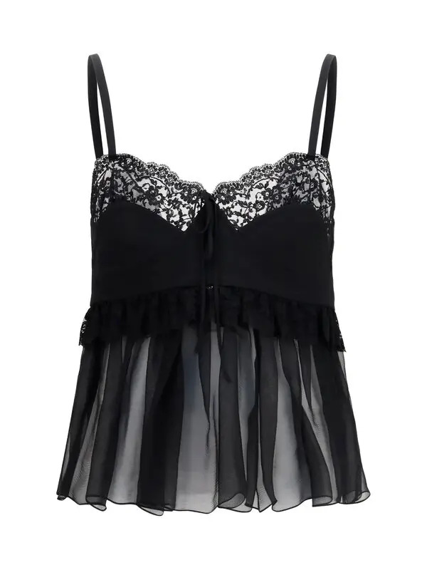 Chloé Crêpe De Chine Camisole Top - Black