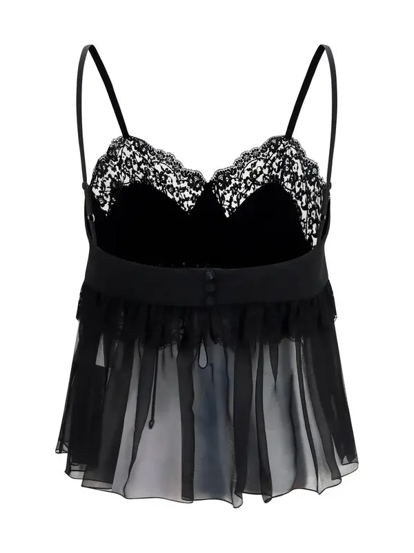 Chloé Crêpe De Chine Camisole Top - Black