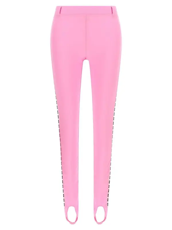 Moschino Lettering Stirrup Leggings - Pink
