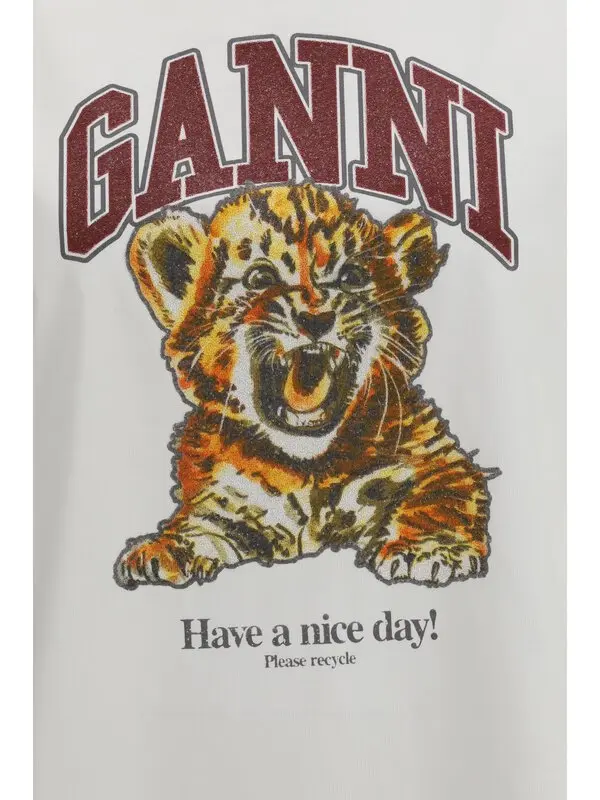 GANNI Beaded Tiger T-shirt