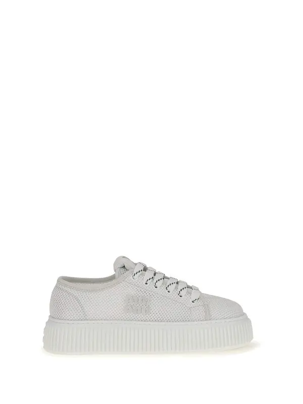 Miu Miu Platform Sneakers - White