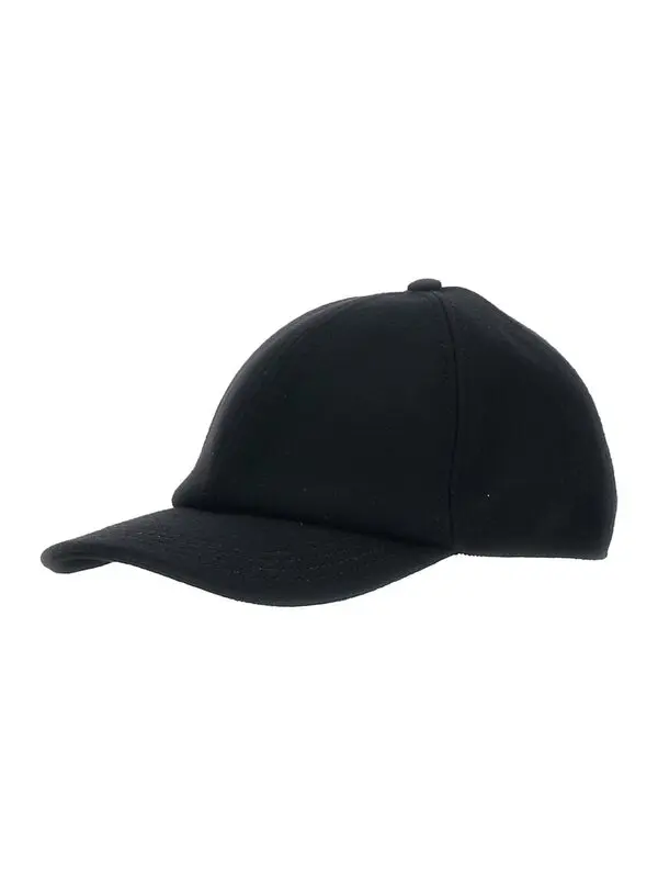 Gucci Black Baseball Cap With Logo Lettering On The Side And Rear Closure With Web Detail In Wool - Multicolor