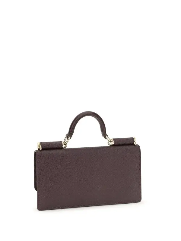 Dolce & Gabbana Micro Sicily Shoulder Bag - Brown