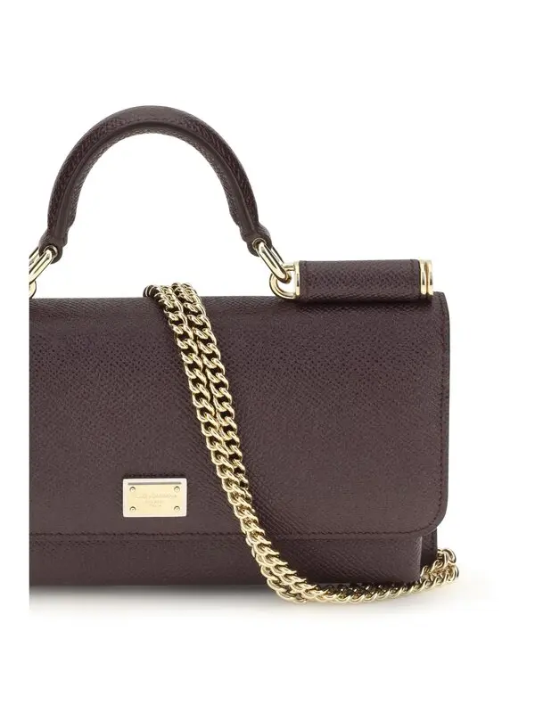 Dolce & Gabbana Micro Sicily Shoulder Bag - Brown