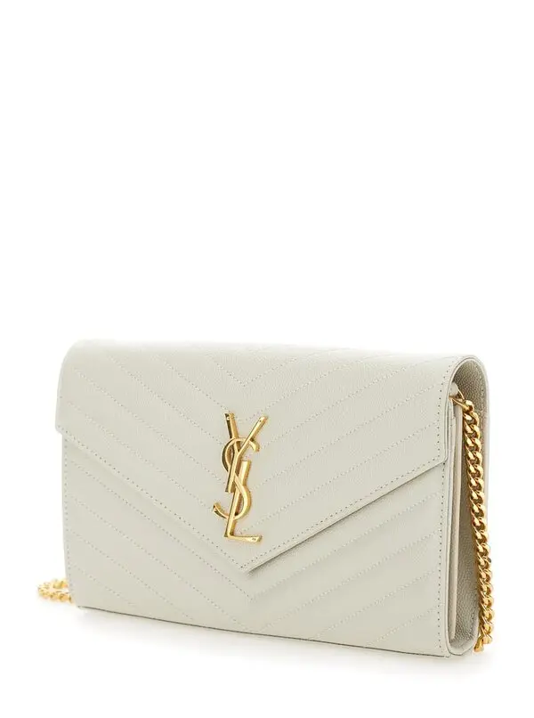 Saint Laurent Cassandre Pouch - White