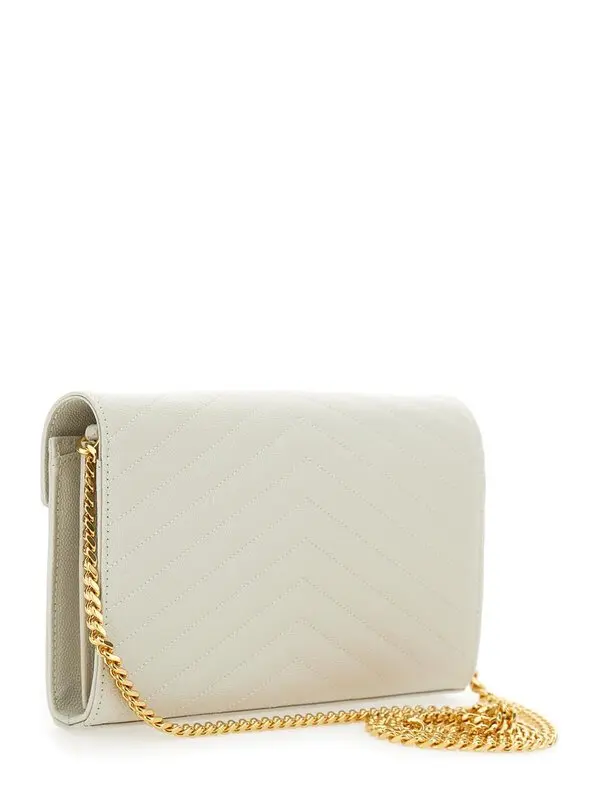 Saint Laurent Cassandre Pouch - White