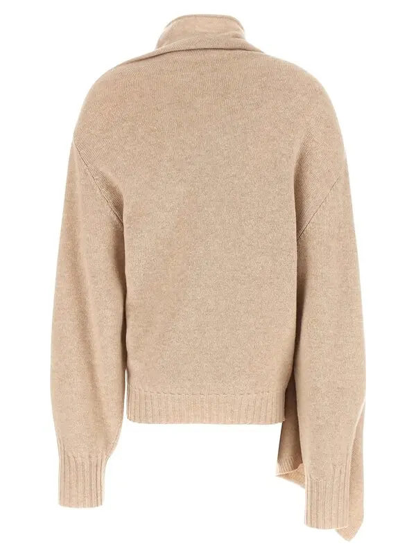 Attico Sweater With Scarf - Cream