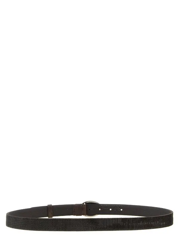 Brunello Cucinelli Texture' Leather Belt