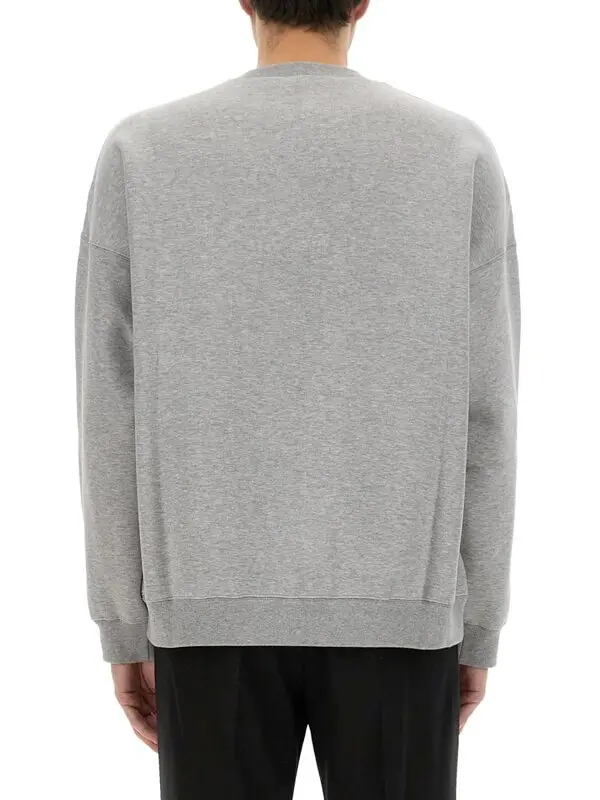 Gucci Jersey Sweatshirt With Embossed Logo - Gray
