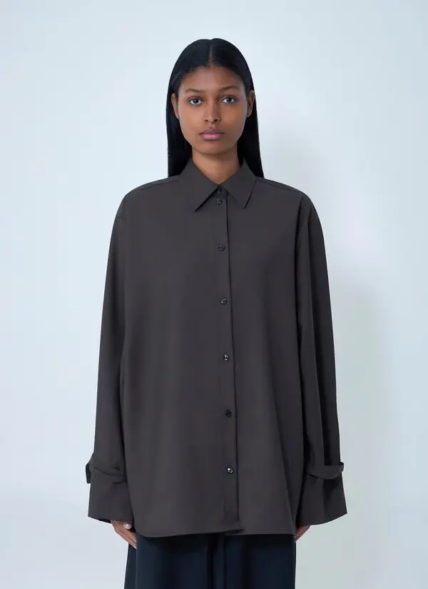 TOTEME Tie-cuff Shirt - Brown