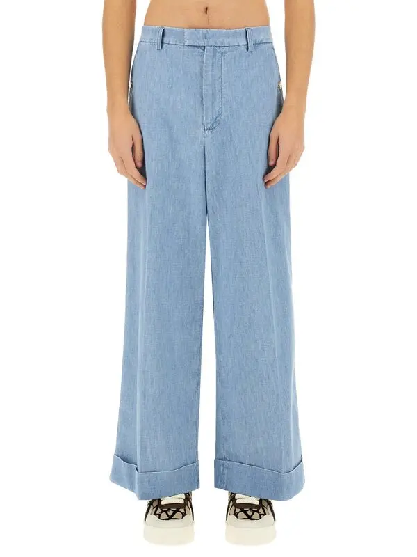 Valentino Garavani Denim Pants With Lapels