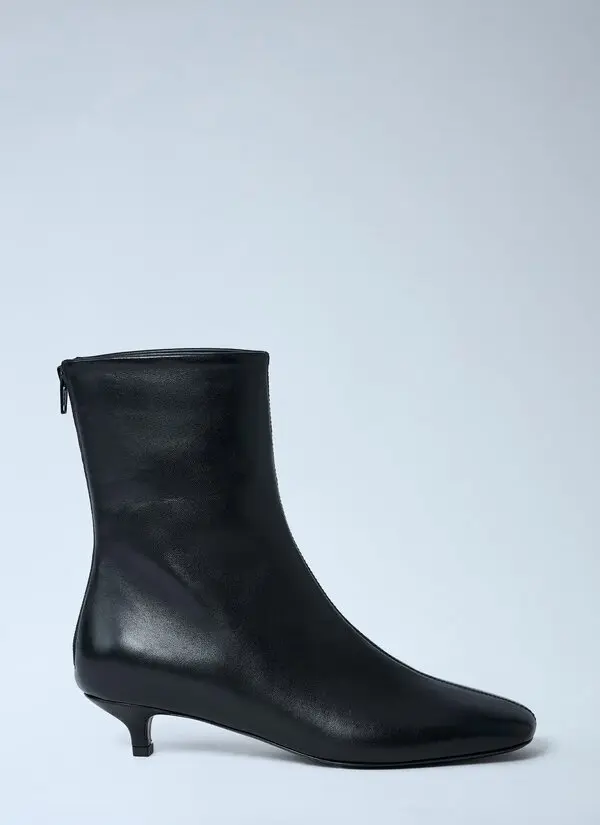 TOTEME Classic Day Leather Ankle Boots