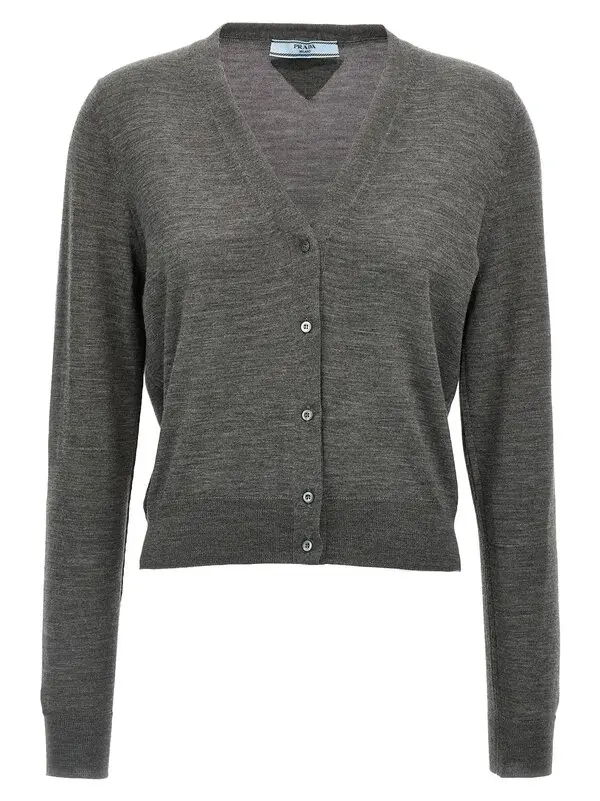 Prada Wool Cardigan - Gray