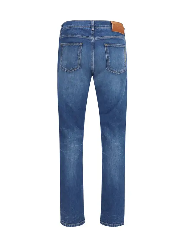 Dolce & Gabbana Slim Stretch Jeans With Dg Logo