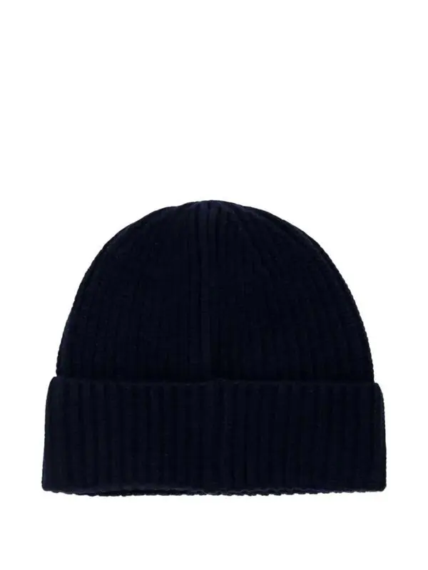 Stone Island Logo-patch Beanie - Blue