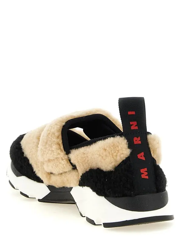 Marni Mary Jane Fur Sneakers - Multicolor