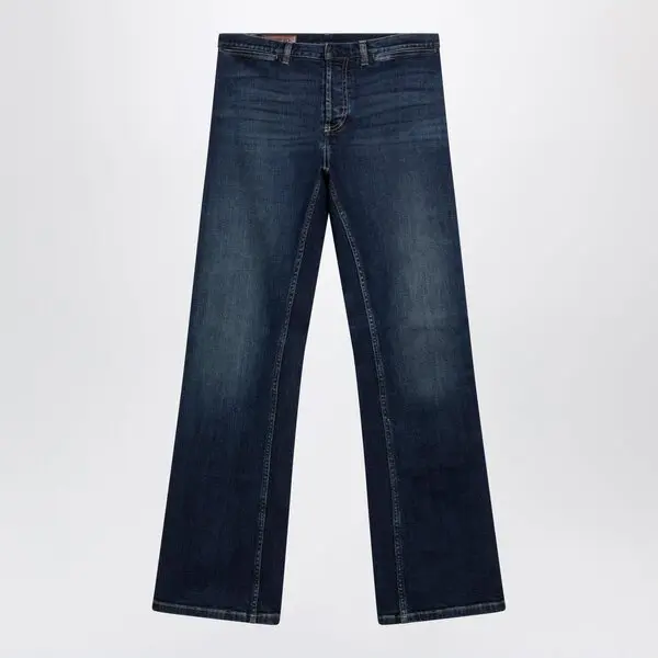 Gucci Cotton Denim Web Tape Trousers - Blue