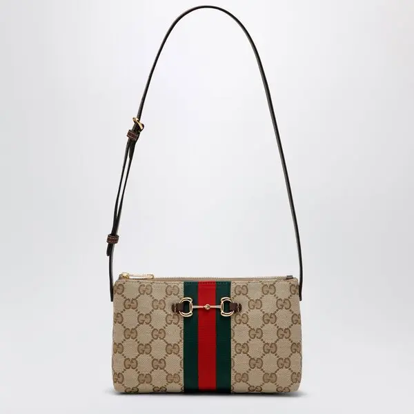 Gucci Gg Fabric Shoulder Bag In Sand Color - Cream