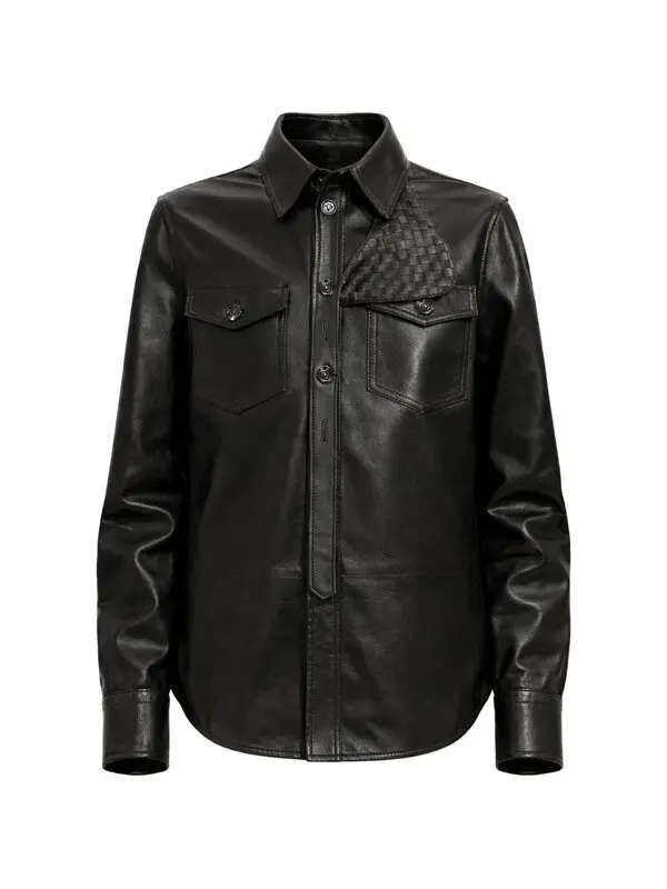 Bottega Veneta Leather Shirt - Multicolor