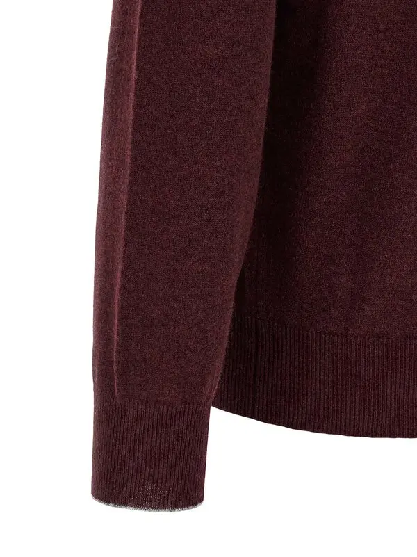 Brunello Cucinelli Cashmere Quarter Zip Pullover - Multicolor