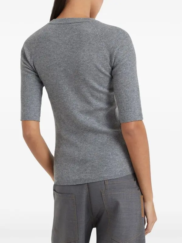 Brunello Cucinelli Cashmere Blend Crewneck Sweater - Multicolor