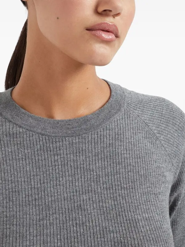 Brunello Cucinelli Cashmere Blend Crewneck Sweater - Multicolor