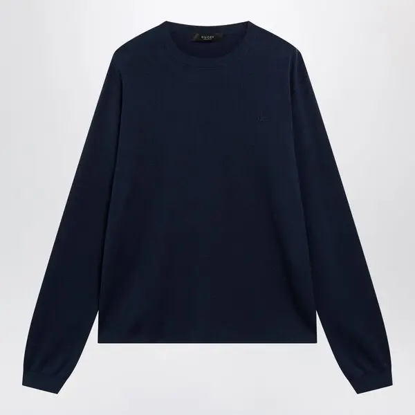 Gucci Ink Silk And Cotton Sweater - Blue