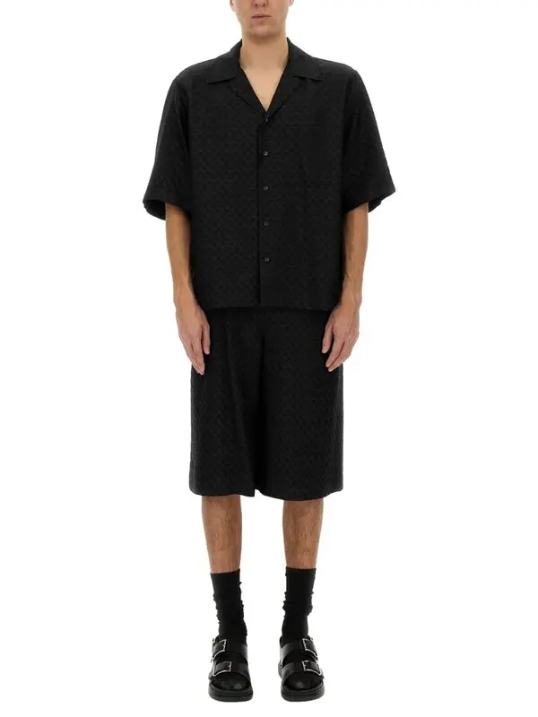 Alexander McQueen Skull Jacquard Pattern Shorts - Black