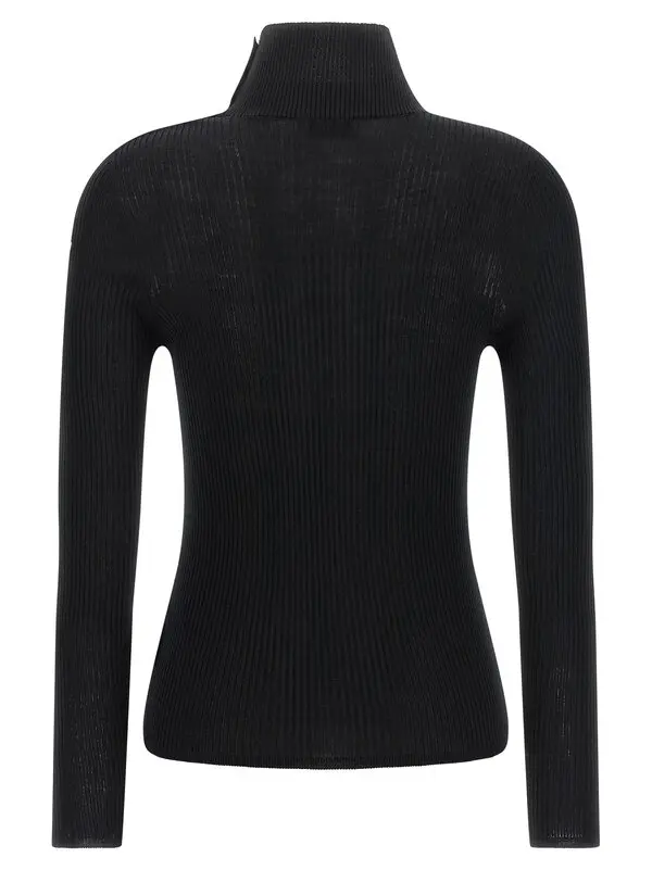 Moncler Logo Turtleneck Sweater - Black