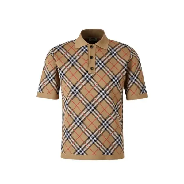 Burberry Neutrals Polo Shirts - Cream