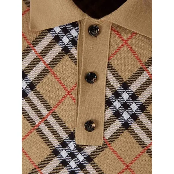 Burberry Neutrals Polo Shirts - Cream