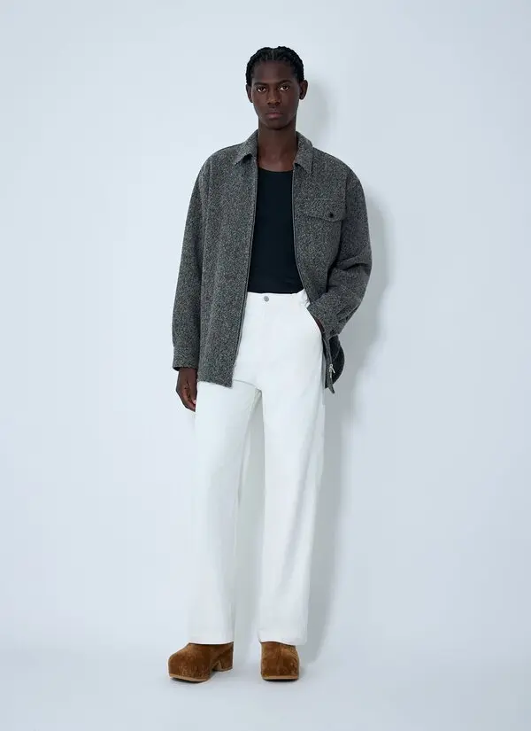 Dries Van Noten Herringbone Zip Jacket