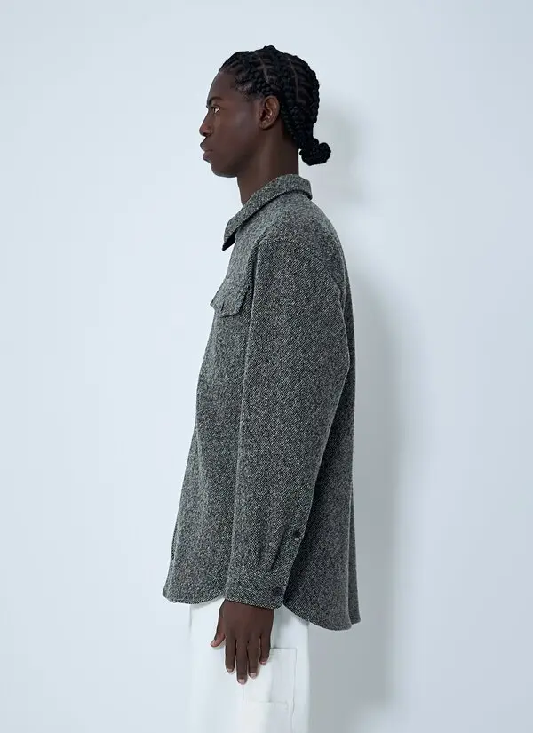 Dries Van Noten Herringbone Zip Jacket