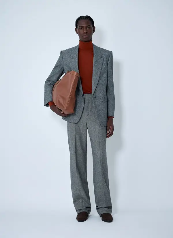 Saint Laurent Wool Blend Wide-leg Pants