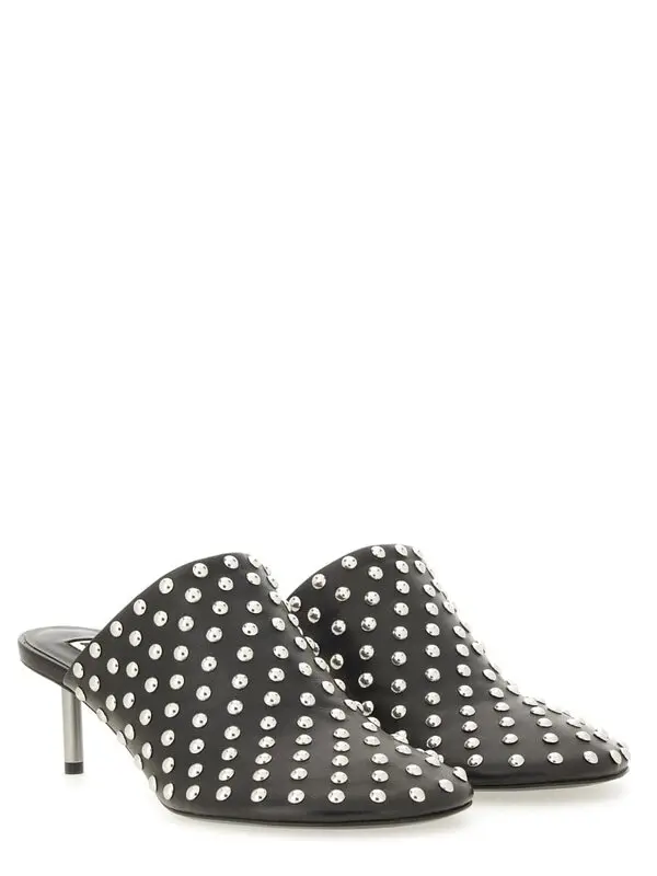 JIL SANDER Nappa Leather Mules With Studs