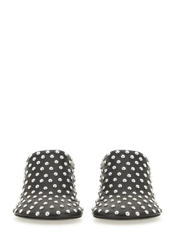 JIL SANDER Nappa Leather Mules With Studs