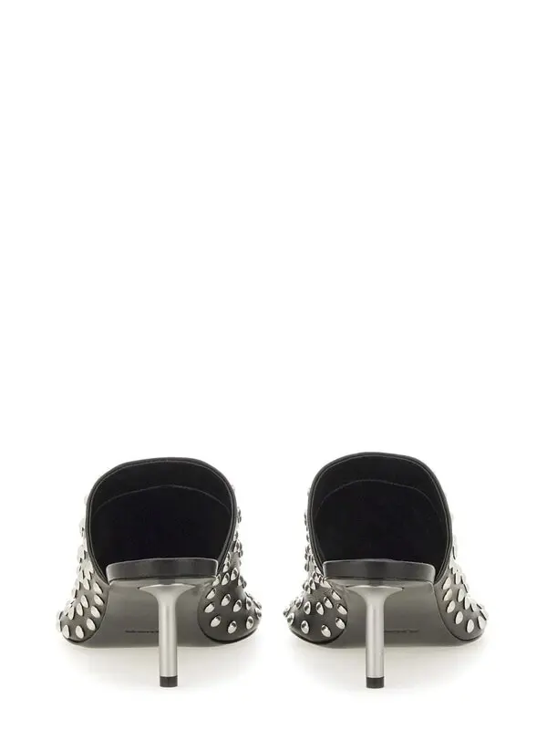 JIL SANDER Nappa Leather Mules With Studs