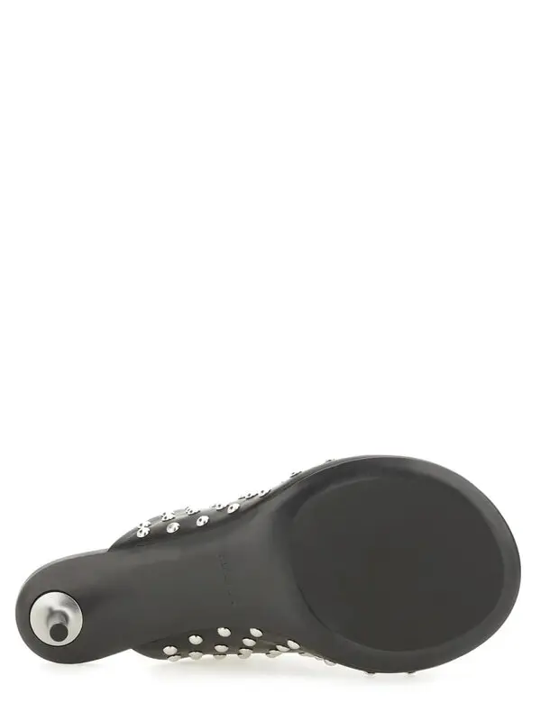 JIL SANDER Nappa Leather Mules With Studs