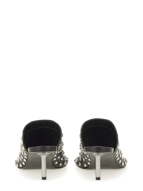 JIL SANDER Leather Mules - Black