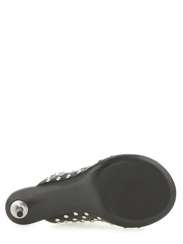 JIL SANDER Leather Mules - Black
