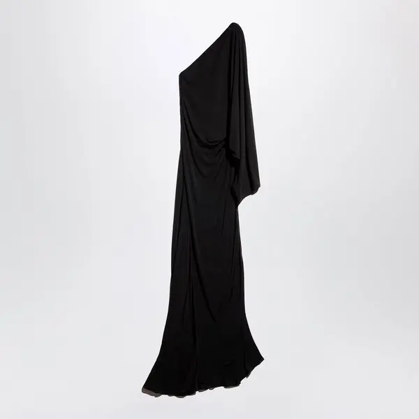 Gucci Long One-shoulder Dress In Viscose Jersey - Black
