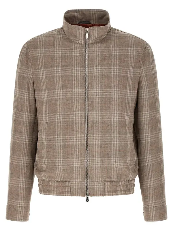Brunello Cucinelli Tartan Jacket - Brown