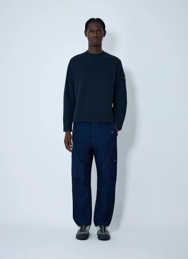 Stone Island Crewneck Knit Jumper - Blue