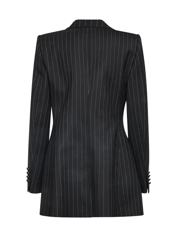 Dolce & Gabbana Pinstriped Stretch Wool Single-breasted Jacket - Multicolor