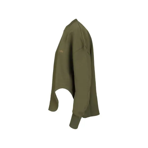 Attico High Neck Embroidered Sweatshirt - Green