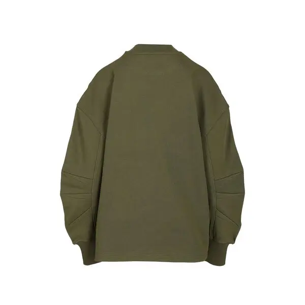 Attico High Neck Embroidered Sweatshirt - Green